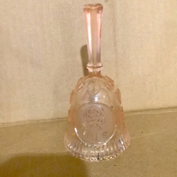 Other | Etched Pink Rose Bell | Poshmark